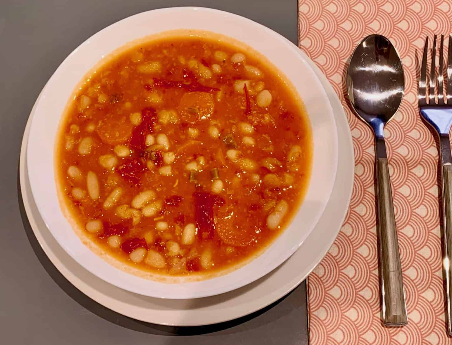 Greek Fasolada bean soup (Thracian) - Vicki's Greek Recipes