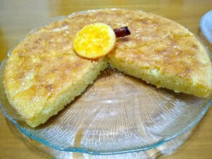 Samali (Mastic flavoured Semolina Cake) - Vicki's Greek Recipes
