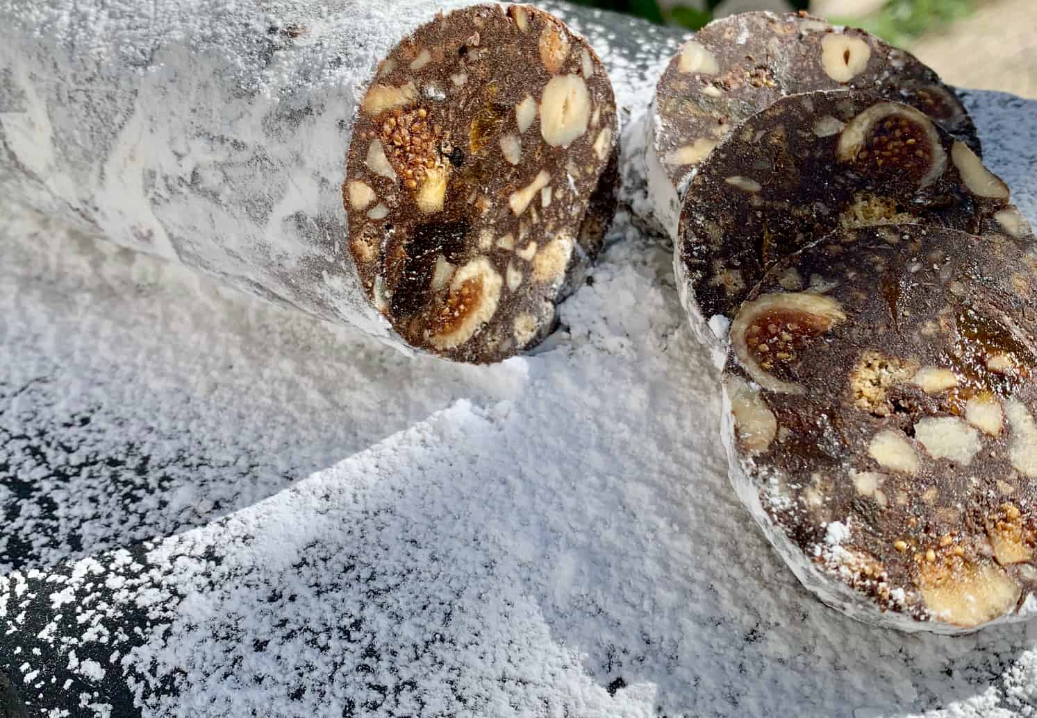 Greek Chocolate Salami with Dried Fruits and Nuts (Kormos) - Vicki's ...