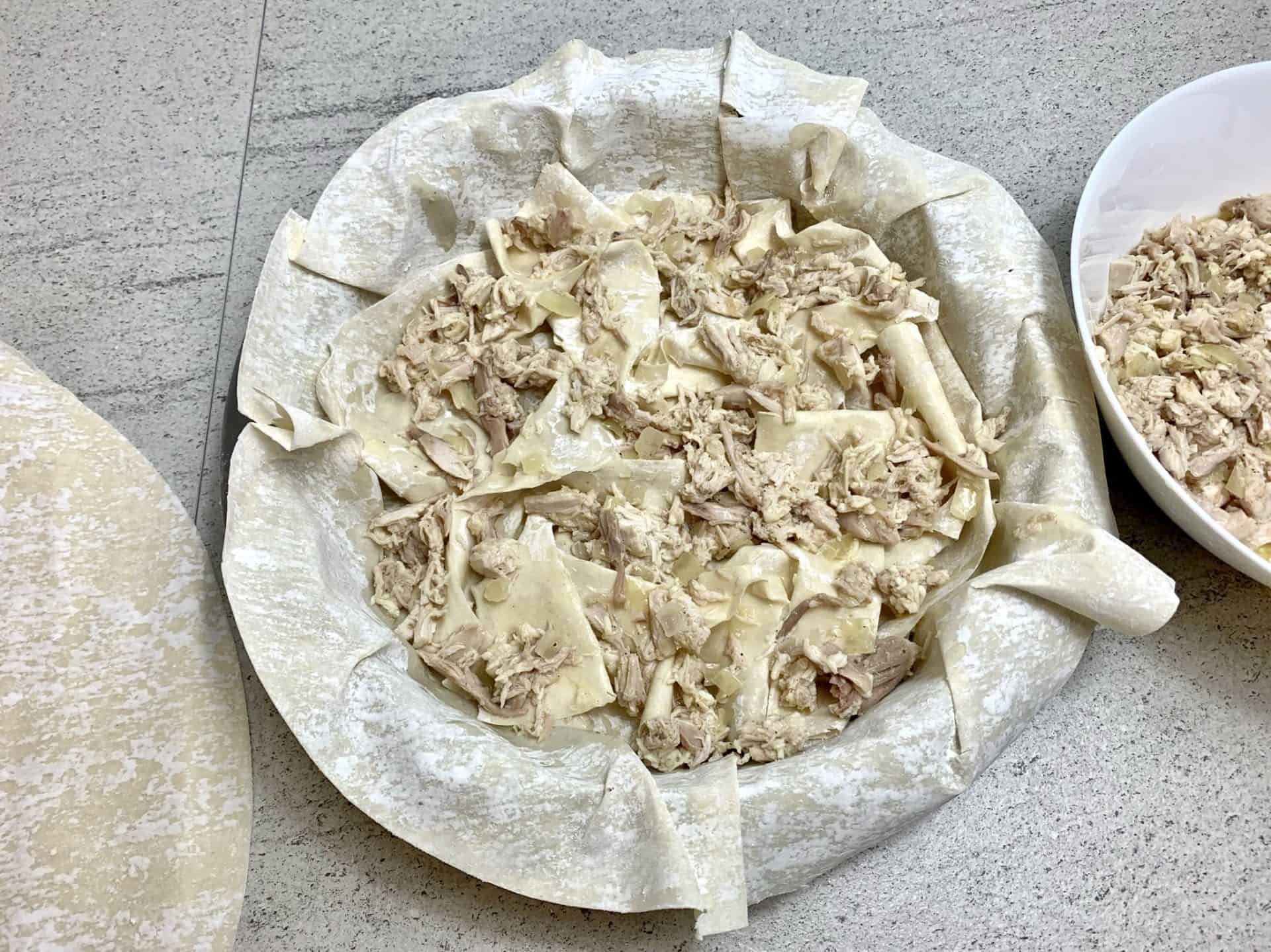 Homemade Greek chicken pie (Kotopita) - Vicki's Greek Recipes