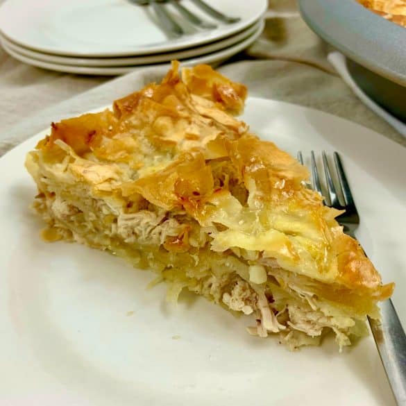 Greek ground meat phyllo pie (Kimadopita) - Vicki's Greek Recipes